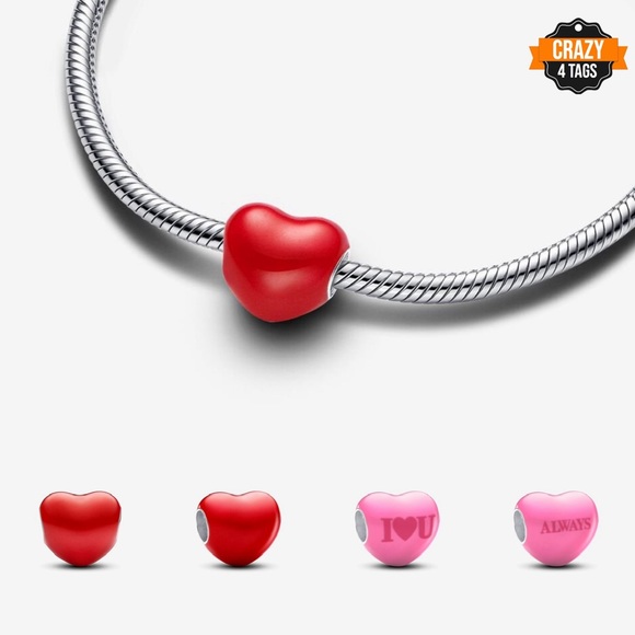 Pandora | Jewelry | Pandora Colourchanging Hidden Message Heart Charm ...
